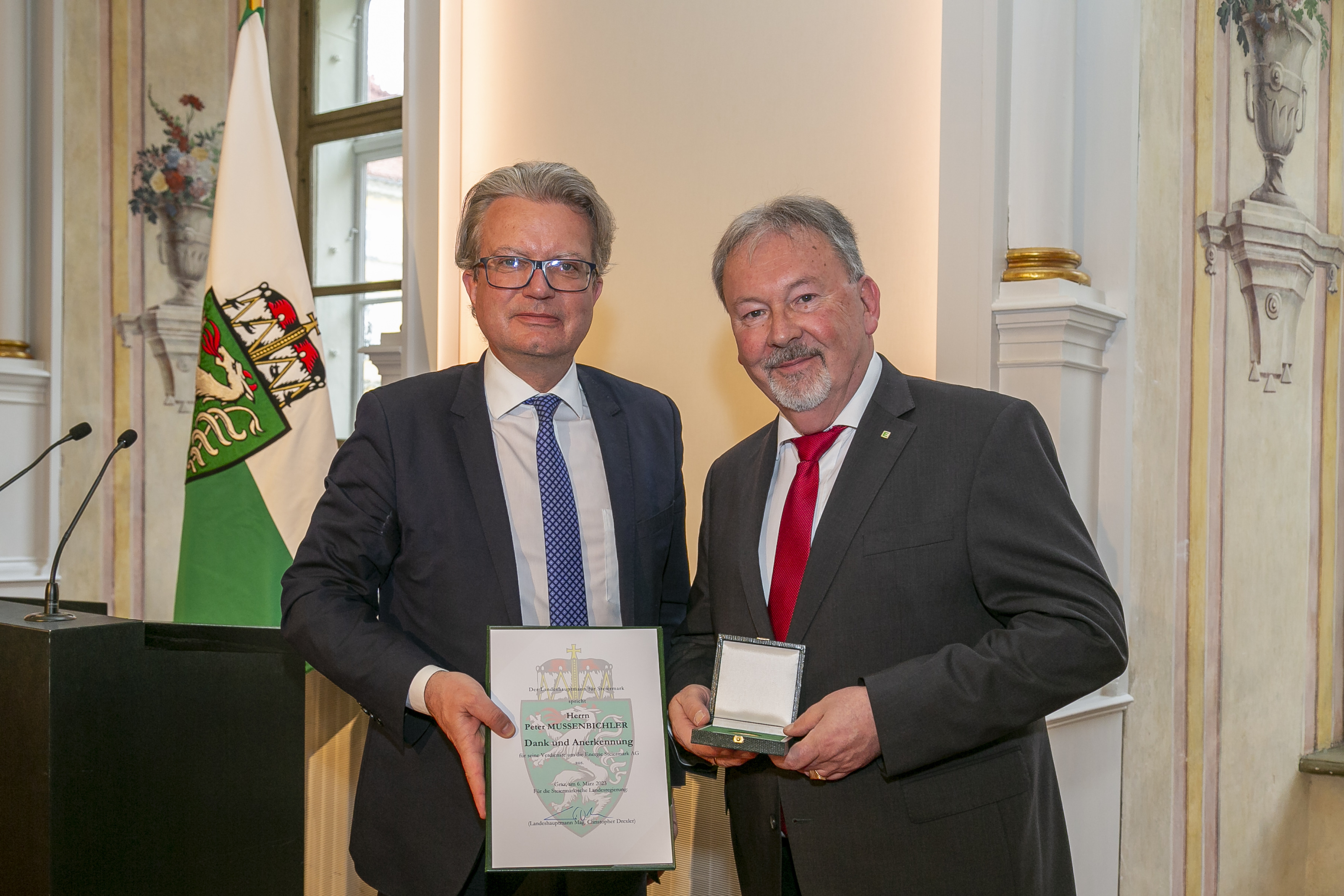 LH Christopher Drexler überreichte Dank- und Anerkennungsmedaillen ...